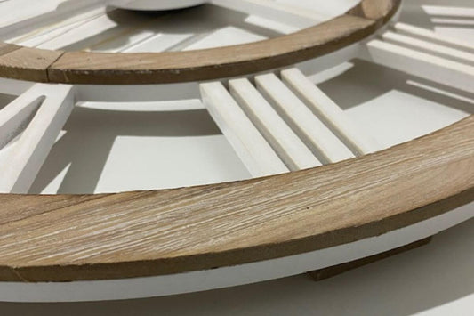 60cm Grey Timber Wall Clock – Modern Quiet Style
